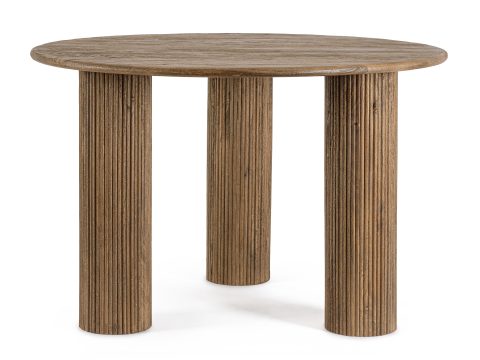 Dacca round wood dining table by Bizzotto - Alarus Interiors